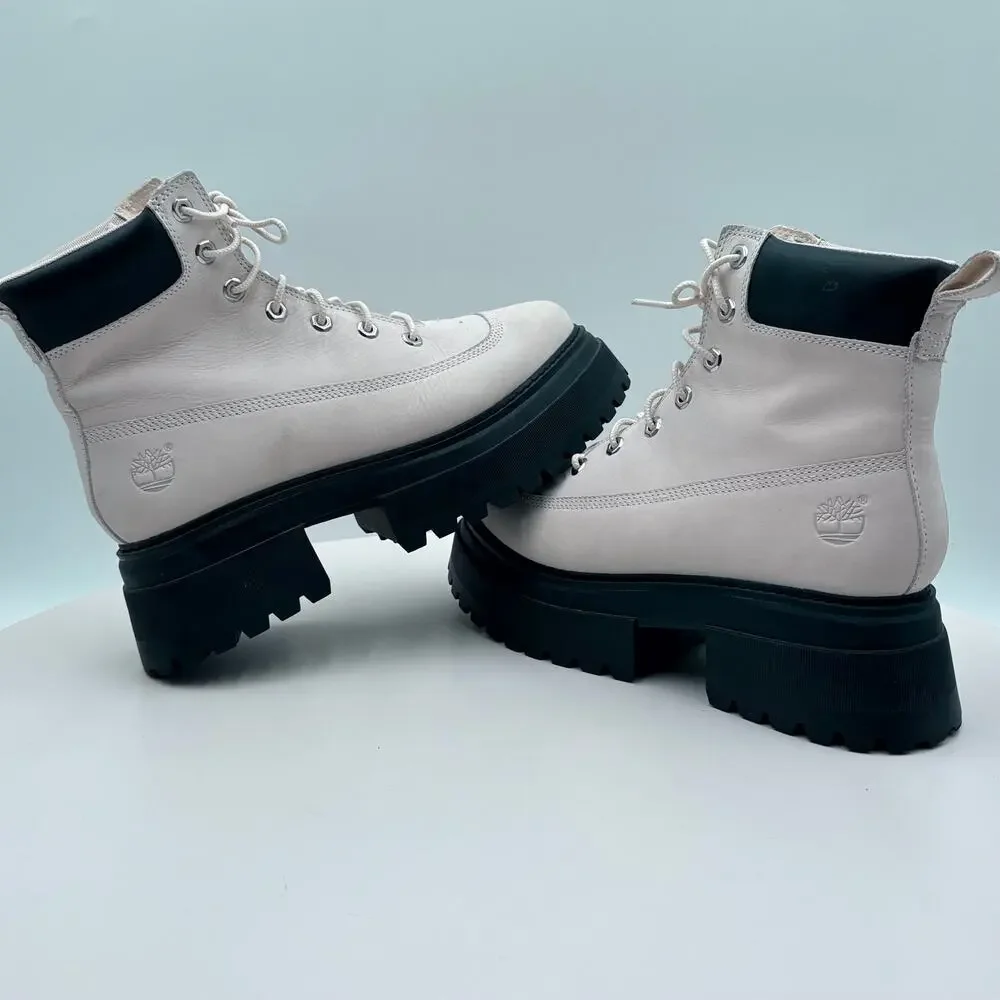 Timberland | Shoes | Timberland Womens Platform Boots Rugged Leather ...